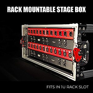 CAT Rack Male - Male XLR Stage Box with Audio Over Shielded CAT Cable. Send 12 Channels of Audio, DMX, Clear-Com or AES.