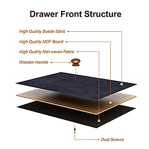 AOPSEN 12 Drawer Tall Dresser, Storage Chests of Drawers, Black Fabric Dresser for Bedroom Closet Nursery Living Room, Wooden Top and Metal Frame, Rustic Brown