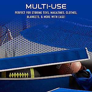 Franklin Sports Los Angeles Rams NFL Storage Footlocker Bin - Small Folding Organizer Container - NFL Office, Bedroom + Living Room Décor - 22" x 14"