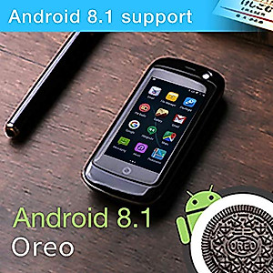 Unihertz Jelly Pro, The Smallest 4G Smartphone in The World, Android 8.1 Oreo Unlocked Smart Phone with 2GB RAM and 16GB ROM, Space Black