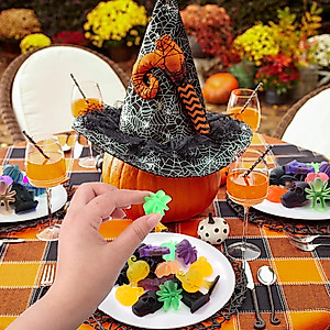 AIERSA Halloween Candy Gummy Molds, 2 Pcs Halloween Silicone Mold with 1 Pcs Dropper for DIY Halloween Gummies, Candy, Jelly, Chocolate, Jello