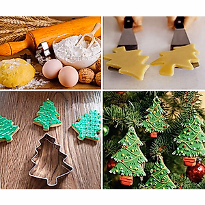 Christmas Cookie Cutter Set - Gingerbread Man, Snowflake, Christmas Tree, Heart, Star, Angel - 18 Piece Christmas Cookie Cutters, Cookie Cutters Christmas Shapes for Holiday Winter Baking