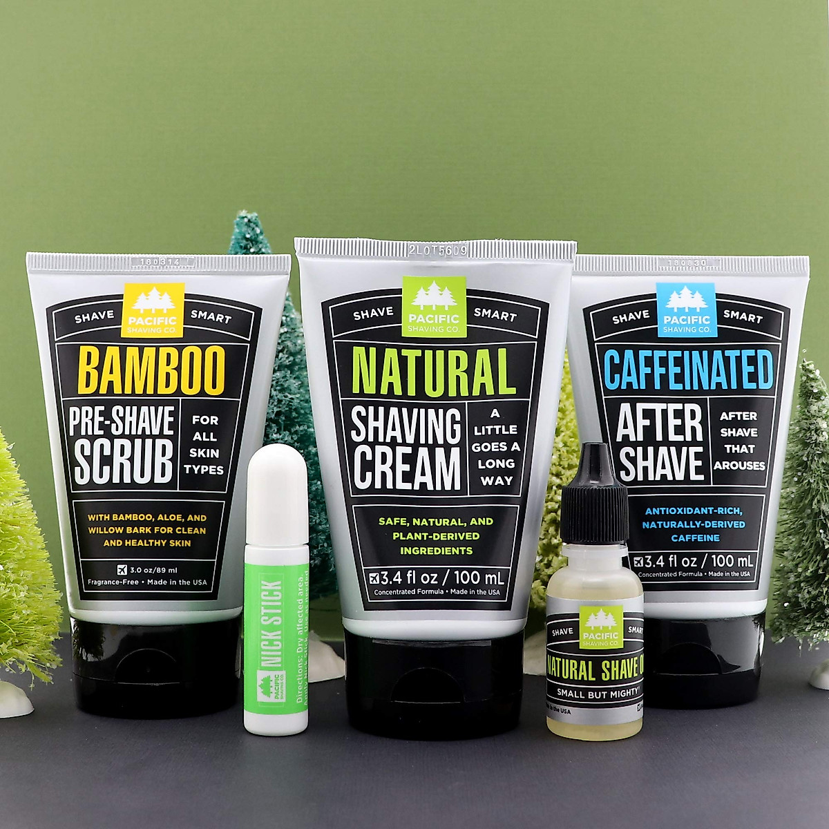 Pacific Shaving Company Bamboo Pre-Shave Scrub - With Bamboo, Aloe & Willow Bark,Exfoliates,Soothes & Moisturizes Skin,Helps Control Blemishes,Fragrance-Free,All Skin Types,Made in USA, 3 oz (3 Pack)