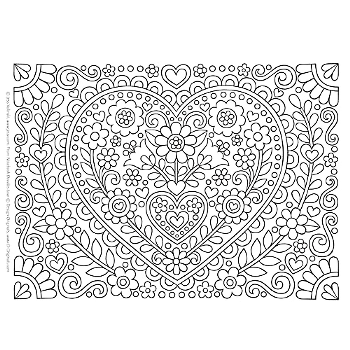 Notebook Doodles Love: Coloring & Activity Book (Design Originals) 32 Sweet Designs with Hearts, Rainbows, Quotes, and More, on Thick Perforated Paper - Beginner-Friendly, Uplifting Art Activities