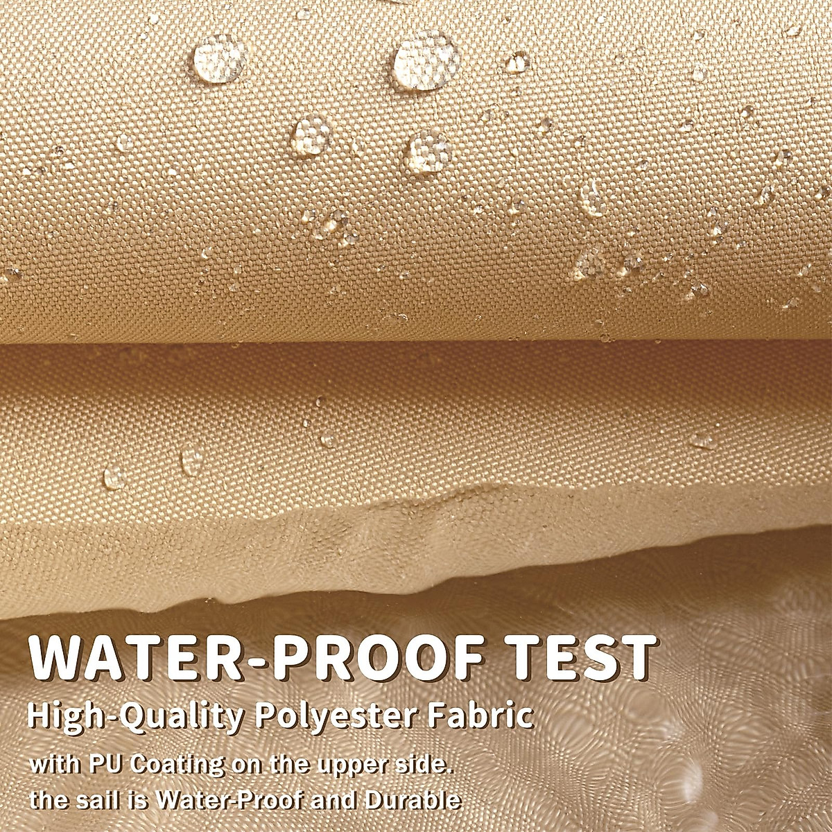 LOVE STORY Waterproof 6'5''x10' Triangle Sand Sun Shade Sail Cannoy UV Resistant for Outdoor Patio Garden Backyard