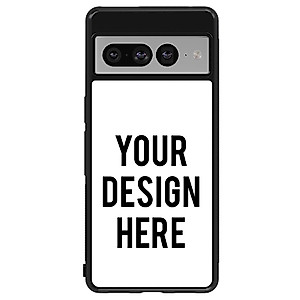 Upload Your Image | Make Your Own Black Rubber Phone Case Compatible With Google Pixel 8, 8 Pro, 8a, 7a, 7, Pixel 7 Pro, Pixel 6a, 6 Pro, 6, 5, 4a 5G, 4a 4G, 4, 4 XL, 3a, 3a XL, 3, 3 XL, 2 XL