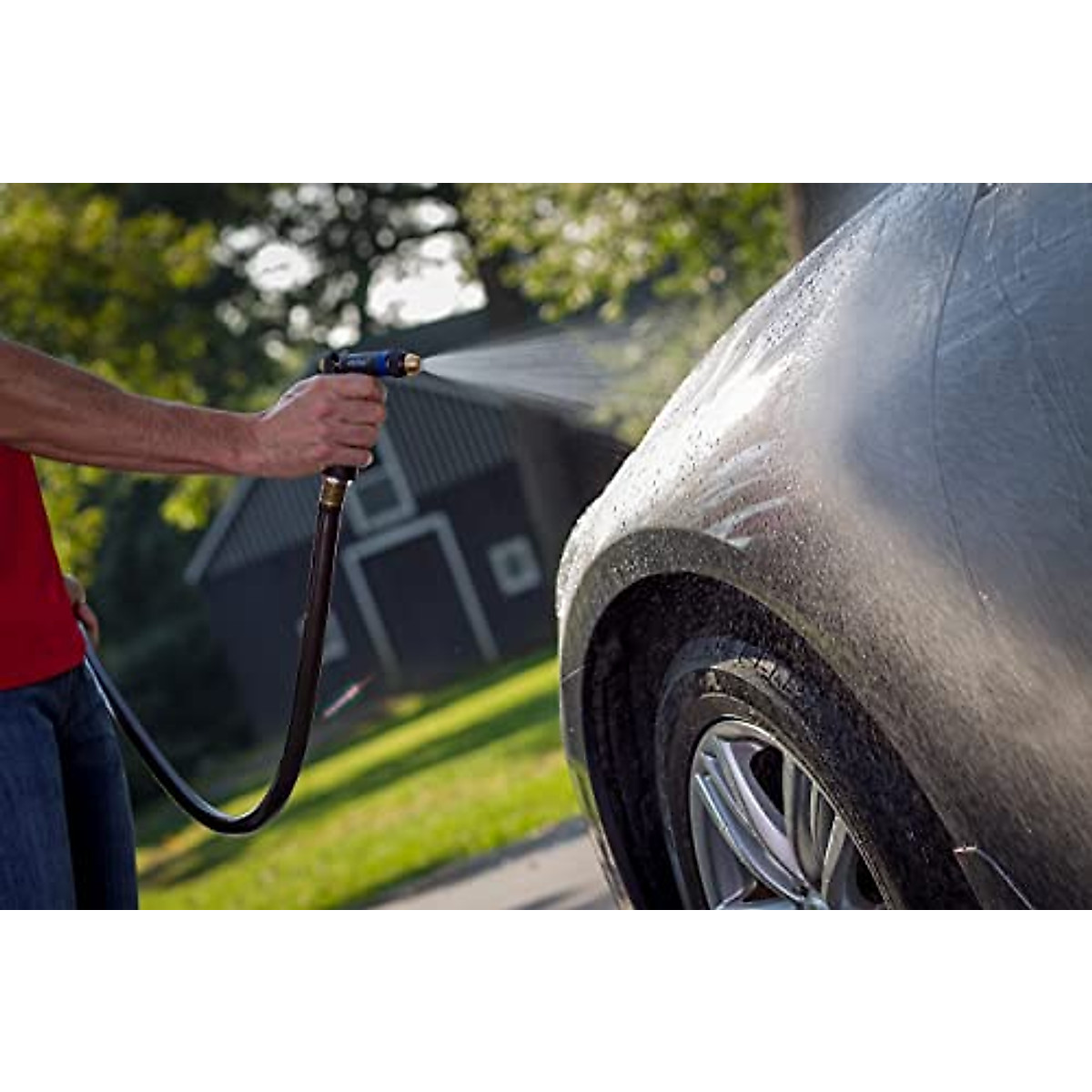 VIKING High Pressure Adjustable Hose Nozzle with Brass Tip for Garden Watering and Car Washing