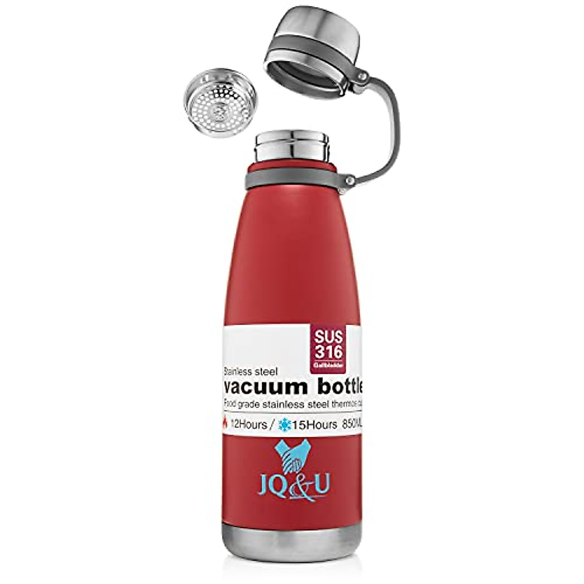 850ml –insulated water bottle –hydro flask sport water bottle for running and gym –insulated straw water bottle with straw with non- slip sweet proof design for hot and cold