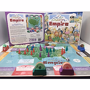 Ice Cream Empire Board Game | Fun Entrepreneurial Game for Families, Adults and Kids 7+ | Learn Business, Geography, and Math Skills | Competitive, Strategic, and Educational Game