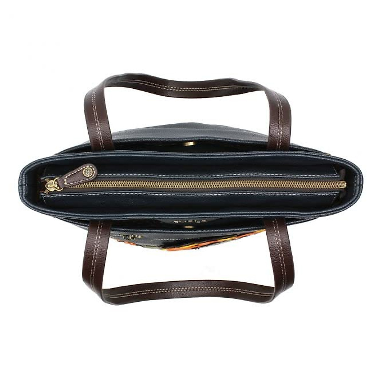 Chala Group Chala Deluxe Vegan Leather Every Day Tote Bag Purse : 13.5 x 14 inches (Sunflower), Multi