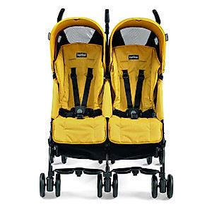 Peg Perego Pliko Mini Twin Baby Stroller, Mod Yelow