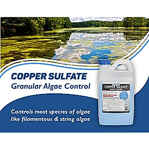 Crystal Blue Copper Sulfate Algaecide - Granular Aquatic Grade Copper Sulfate for Pond Algae Control - 5 Pounds