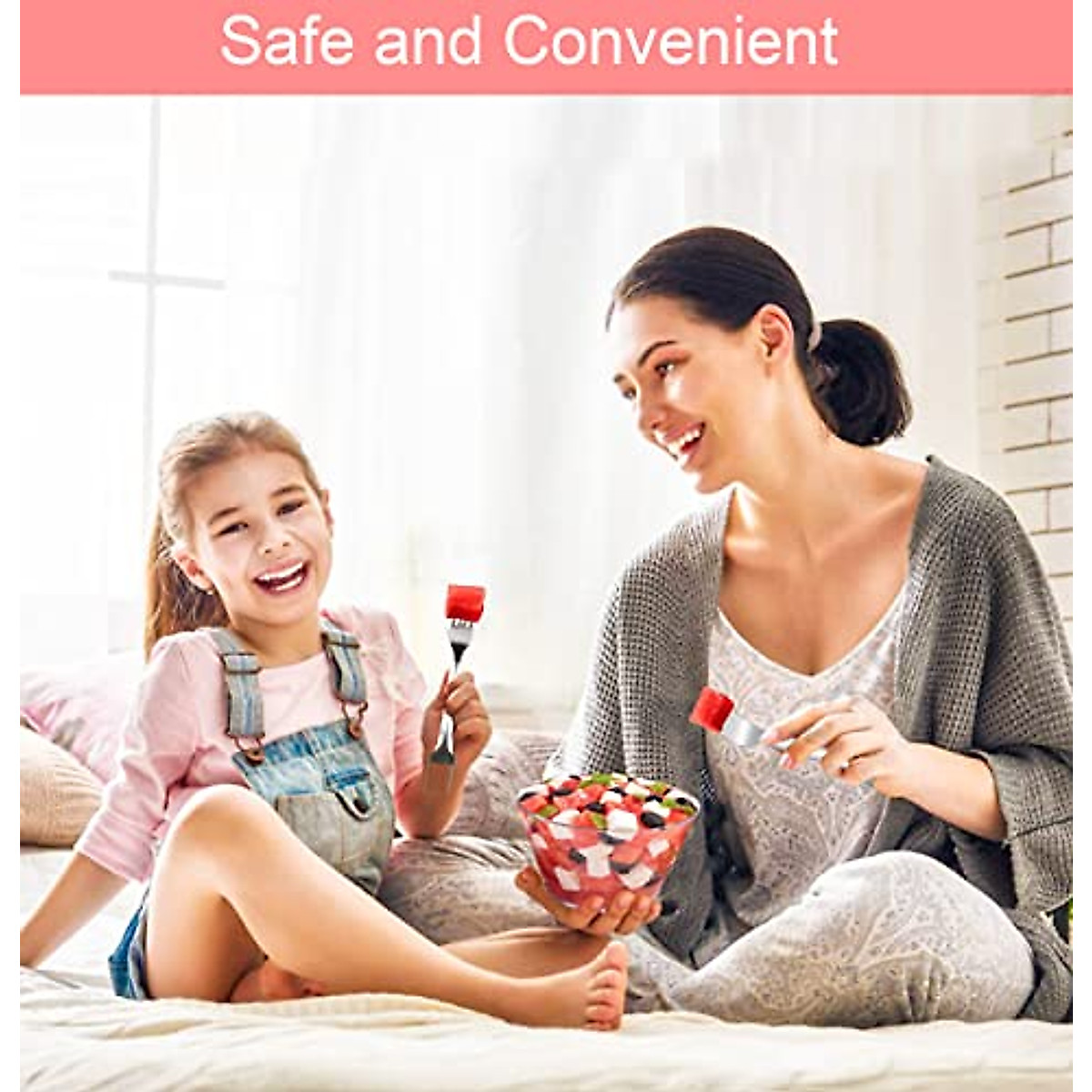 3PCS Watermelon Slicer Cutter, 2- in- 1 Watermelon Fork Slicer, 2023 New Watermelon Slicer Cutter Summer Watermelon Fruit Cutting Fork, Stainless Steel Fruit Forks for Family Parties Camping