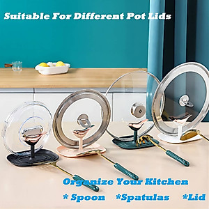 Spoon Rest for Kitchen Counter, Bird-shaped Utensil Rest for Stove Top, Pot Lid Holder Cooking Ladle Spatula and Grill Collapsible Utensil Organizer (White)