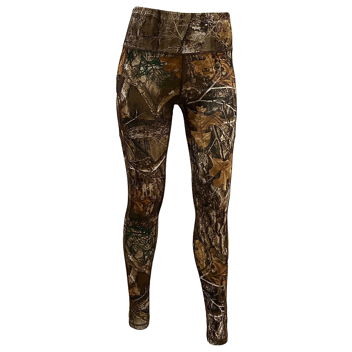 Women's Realtree Edge Full Camo High Waist Leggings for Sports, Yoga, Gym, Lifestyle, Hunting, Fishing, Outdoor Adventures, Full Length, XX-Large