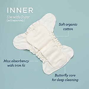 Esembly Cloth Diaper Inner (3 Pack) and Waterproof Cloth Diaper Outer Cover (Confetti), Size 1 - with Everyday Balm Diaper Cream (4 oz) - Overnight Diapers Set for Babies