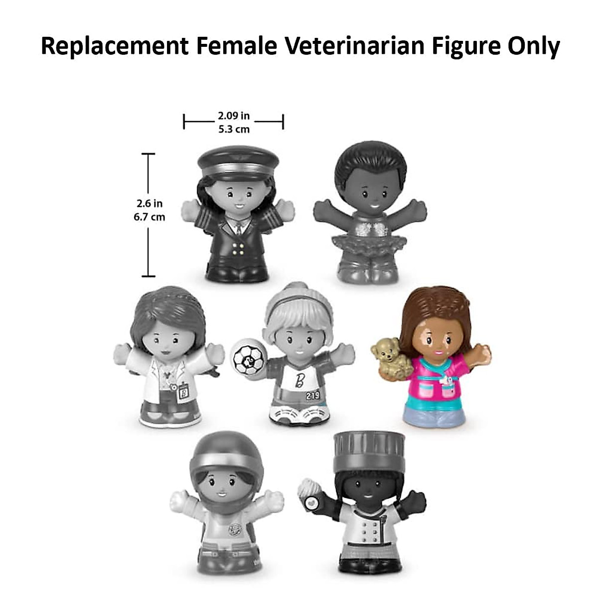 Replacement Part for Fisher-Price Little People Playset - Replacement Female Veterinarian Figure ~ Inspired by Barbie You Can Be Anything