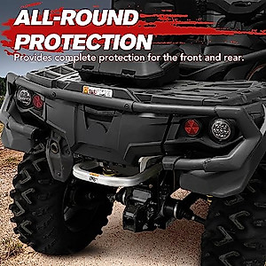 A & UTV PRO Front & Rear Bumper Kit for for Can Am Outlander G2 450 500 570 650 800 850 1000 MAX 2012-2022, Heavy Duty Combined Brushguard Bumper Protector Accessories, Replace OEM#715004837,715004920