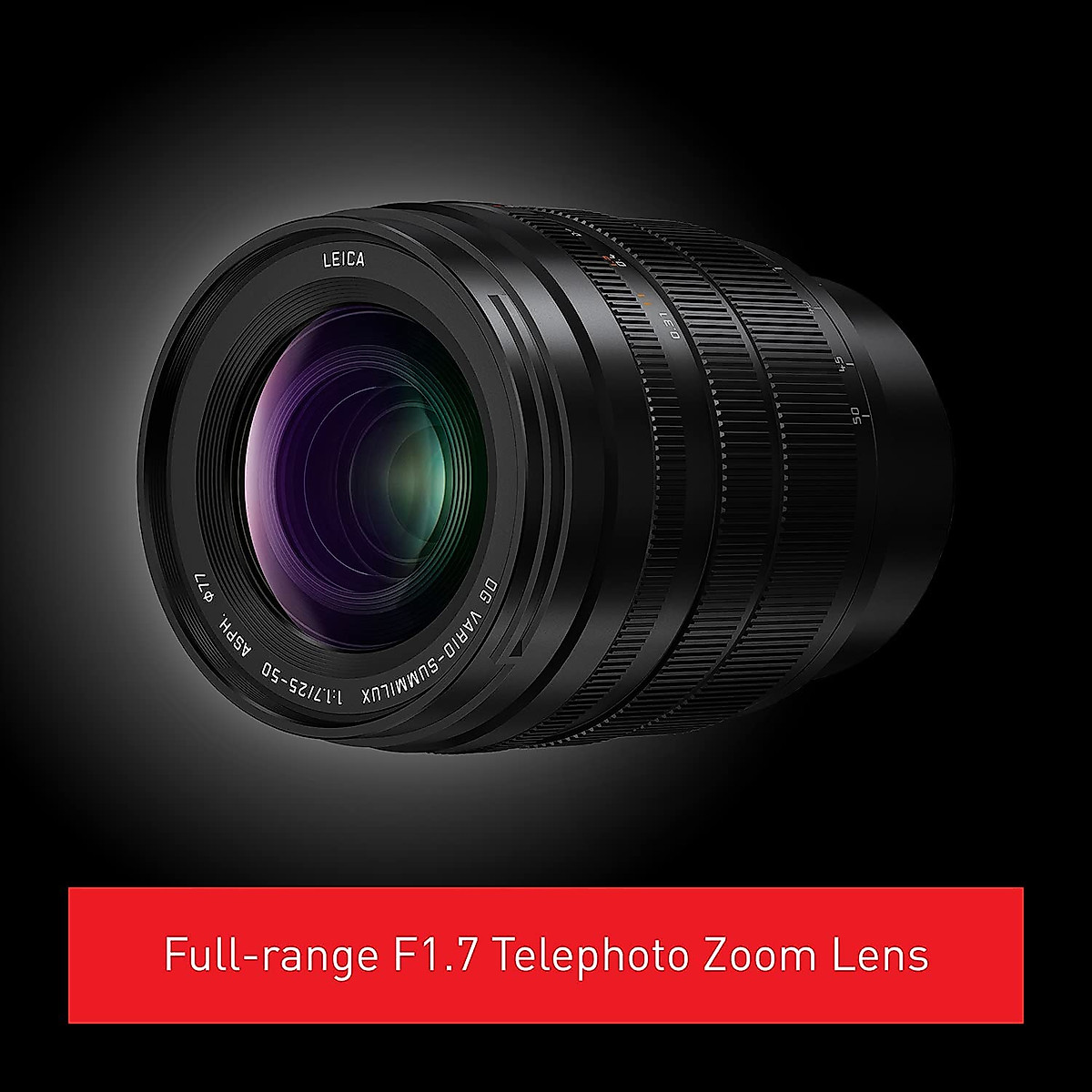 Panasonic LUMIX Micro Four Thirds Camera Lens, Leica DG Vario-SUMMILUX 25-50mm F1.7 ASPH, Stepless Aperture, Video Performance, H-X2550 (Renewed)