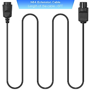 NOVEMS N64 Controller Extension Cable, N64 Extension Cord Compatible with Nintendo 64 N64 Controller Gamepad - 6Ft / 4Pack