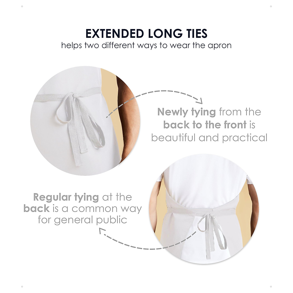 Avalon Kitchen Apron 12 Pack Bulk White Aprons Perfect Kitchen Cooking Apron Best Chef Apron for Man and Women Ideal for BBQ Painting and Restaurant