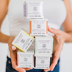 Little Seed Farm All Natural Deodorant Cream, Aluminum Free Deodorant for Women or Men, 2.4 Ounce - Rosemary Patchouli