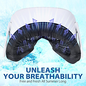 DESTEK Cooling Face Pad Compatible with Quest 2, Including Facial Interface and Removable Nose Guard - Accessories for Oculus/Meta Quest 2 - Face Cushion Face Cover Replacement
