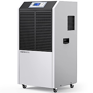 Kesnos 232 Pint Large Commercial Dehumidifier with 3.3ft Drain Hose and Washable Filter for Space up to 8000 Sq. Ft - 24 Hr Timer Ideal for Basements, Industrial or Commercial Spaces and Job Sites