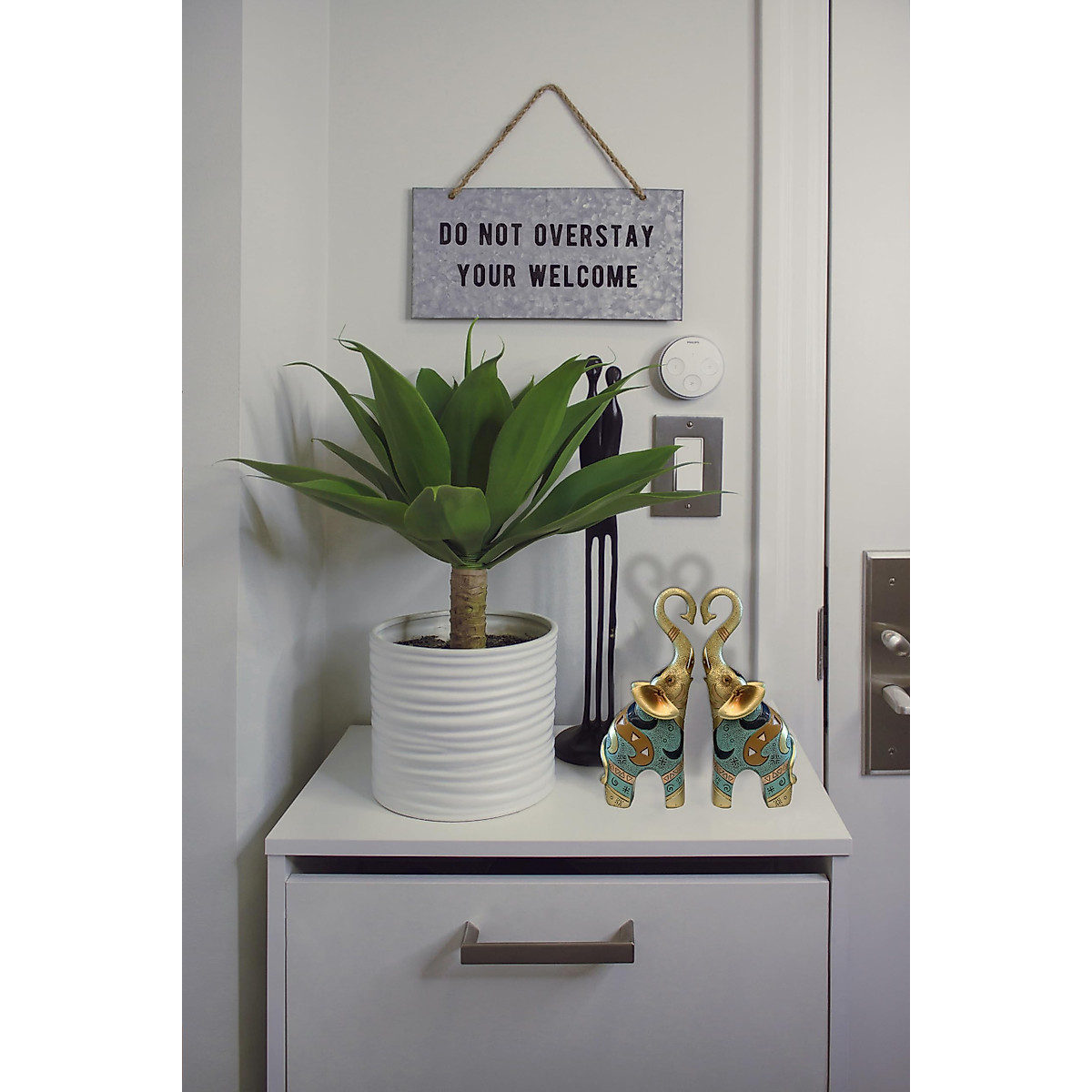 sugutee Good Luck Elephant Decor for Home, Large Gold Elephant Statue for Home Decor, Small Elephant Figurines and Statues (1 Pcs Small)