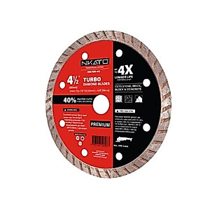 NIKATTO 7" Turbo Diamond Blade Angle Grinder Blades for Alloy Steel, Granite, Iron, Natural Stone, Metals, Hard Concrete (USA Stock)