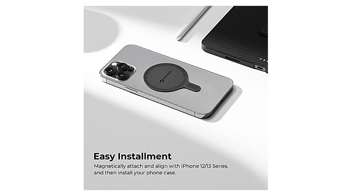 PITAKA Universal MagSafe Ring for iPhone 13/12 Cases & Chargers