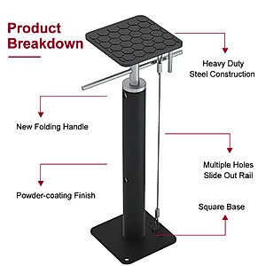 2pcs Heavy Duty RV Slide Out Support Jacks Adjusts from 20" to 42", 5000lb Capacity with Flat Bottom Slide-Outs for RV, Camper and Travel Trailer. (20" to 42")