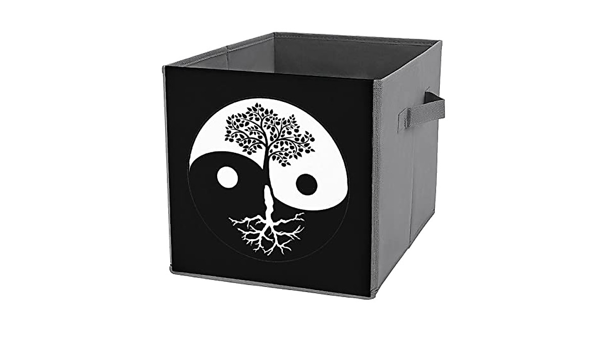 Tree of Life Yin Yang Collapsible Storage Bins for Home Organization