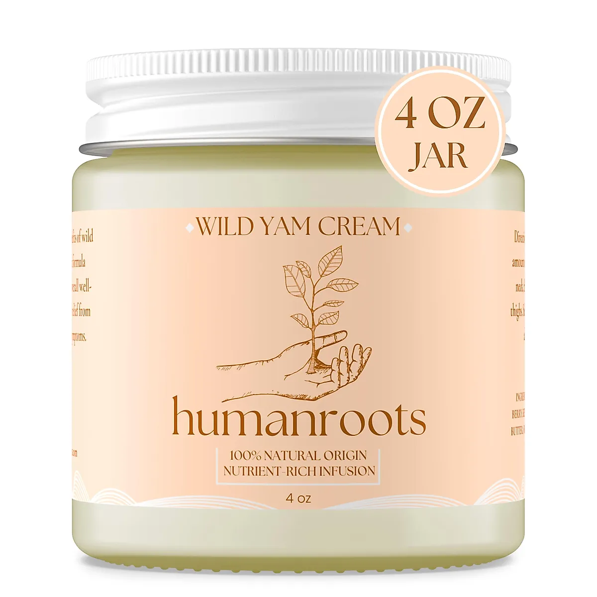 Wild Yam Cream - Menopause and PMS Support for Women, 4 oz, Organic Wild Yam Cream for Balance - Made With Chaste Tree Berry and Red Clover (Unscented/Herb-Infused)