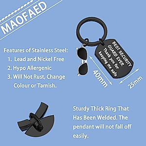MAOFAED Security Guard Gift Thanks For Keeping Me Safe Security Guard Appreciation Thank You Gift (security guard black)