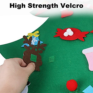 4FT DIY Felt Christmas Tree Set with 36pcs Ornaments - Wall Hanging Felt Xmas Tree for Kids Toddlers Christmas New Year Gift Decorations Party Supplier