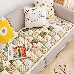 HOMEREFROM Dog Couch Protector, Washable Pet Bed Cover, Non-Slip Pet Friendly Sofa Cover for Large Dogs (Green, 27.55 * 59.05)