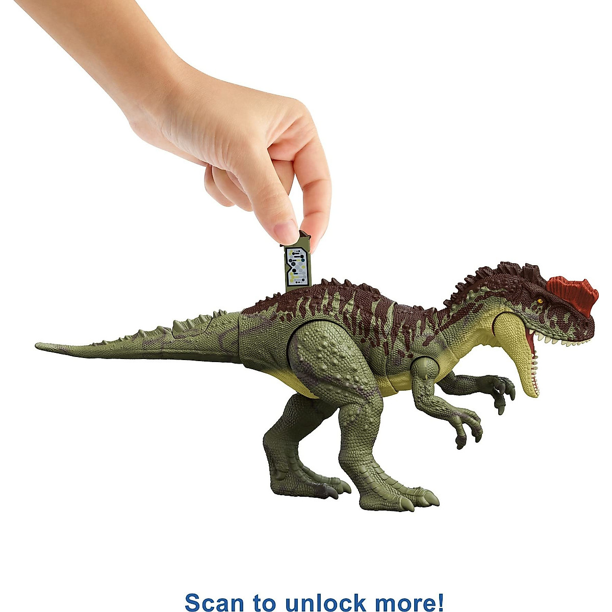 Mattel Jurassic World Dominion Massive Action Dinosaur Figure, Yangchuanosaurus Dino Toy with Attack Motion, Plus Downloadable App & AR