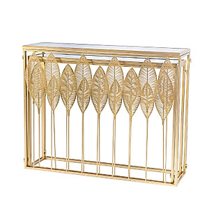 Joveco Console Table Set of 2- Gold Thin Sofa Table- Metal Slim Console Tables Behind The Sofa Couch- Modern Narrow Accent Sofa Tables for Entryway Living Room Hallway and Bedroom