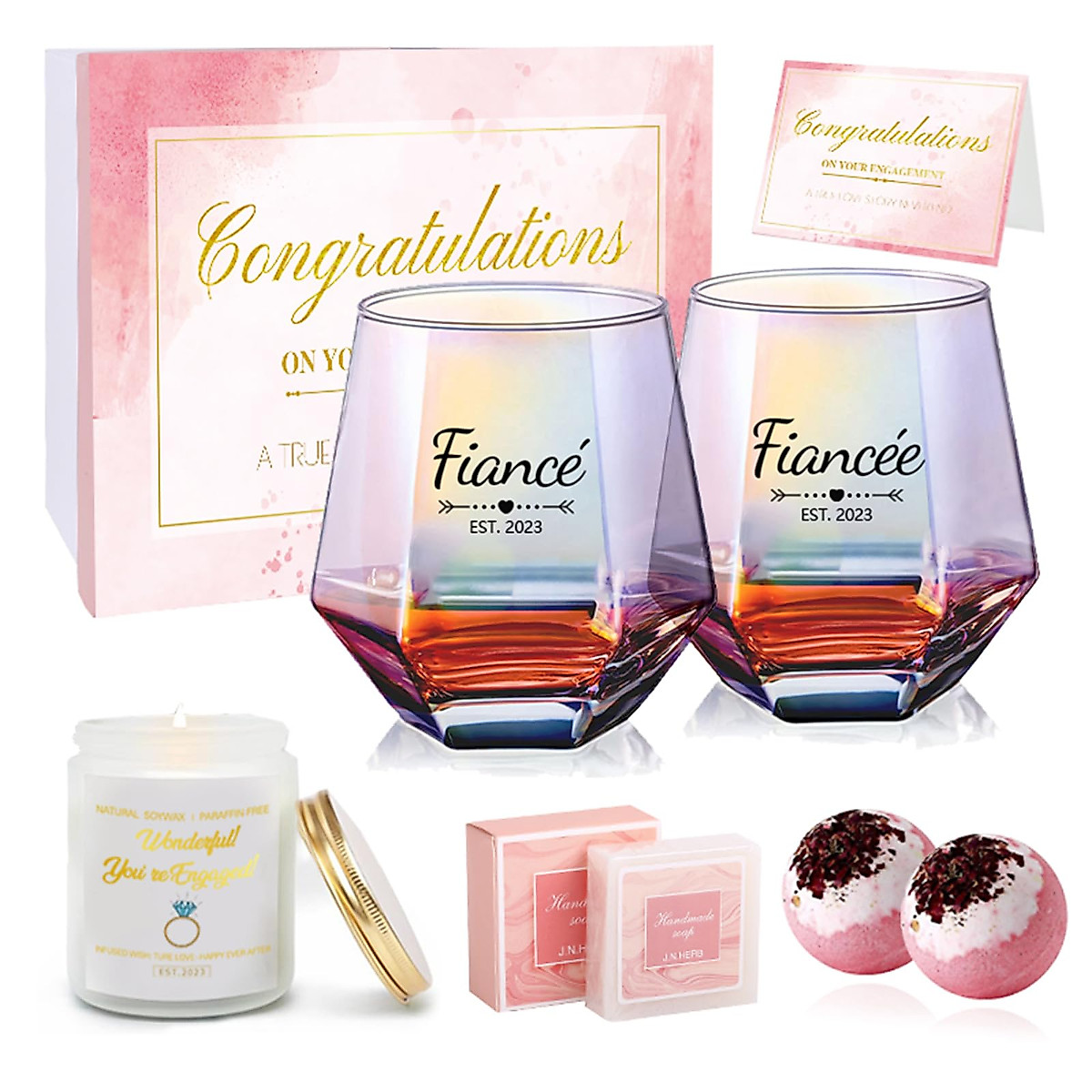 DHQH 2023 Newlywed Engagement Gifts for Couples, Fiance and Fiancee Gifts for Him and Her,Engagement Gift with Boyfriend Girlfriend, Perfect for Newly Weds and Newly Engaged Couples