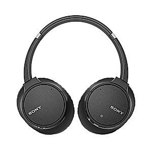 Sony Noise Cancelling Headphones WHCH700N: Wireless Bluetooth Over the Ear Headset with Mic for phone-call and Alexa voice control - Black