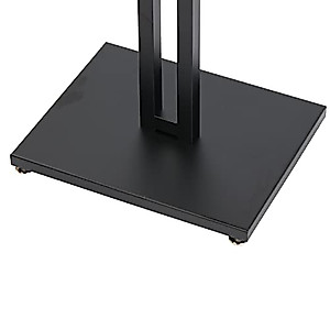 Clothing Rack - Black 2-Way - Straight & Slanted Arms with Black Matte and Chrome Accents - Adjustable from 48" to 72" - Use for Retail, Restaurants, and Home Storage