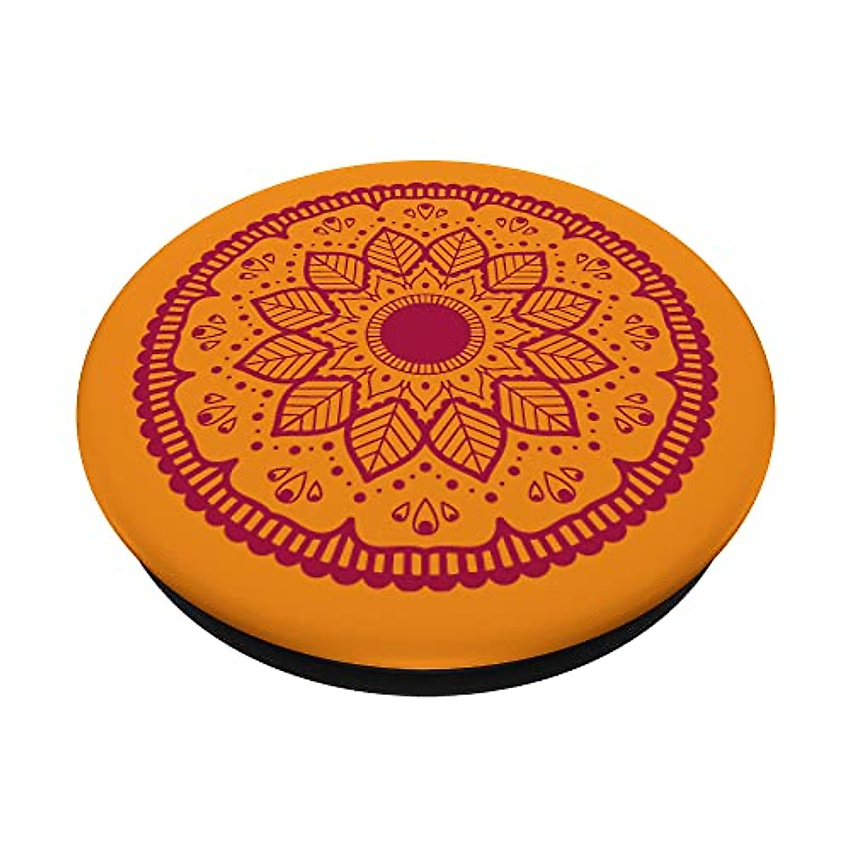 Orange Spice Mandala for Peace Relaxation Meditation Focus PopSockets Swappable PopGrip