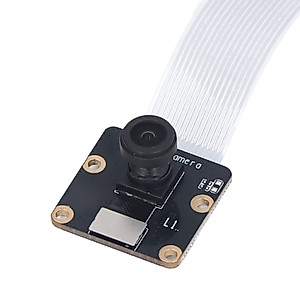 Septpenta Camera Module, 1MP Fixed Focus High Speed Catching 120° Field Biew Shooting Black White Camera with Cable, Small Size DIY Parts for 4B Zero for Zero 2W