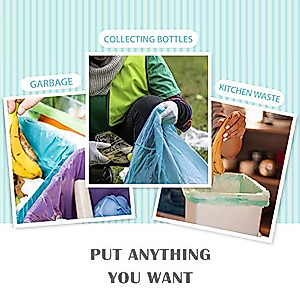 8 Gallon 330 Counts Strong Trash Bags Garbage Bags by Teivio, Bathroom Trash Can Bin Liners, Plastic Bags for home office kitchen，Multicolor