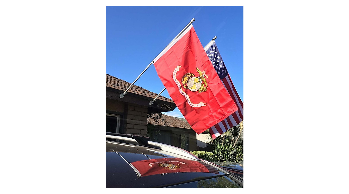 Double-Sided USMC Flag 3x5 - Heavy Duty Polyester