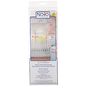 NoJo Love Birds Crib Bedding Set, Wall Decals
