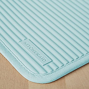 KitchenAid Ribbed Soft Silicone Pot Holder 2-Pack Set, Mineral Water Aqua, 7"x9"