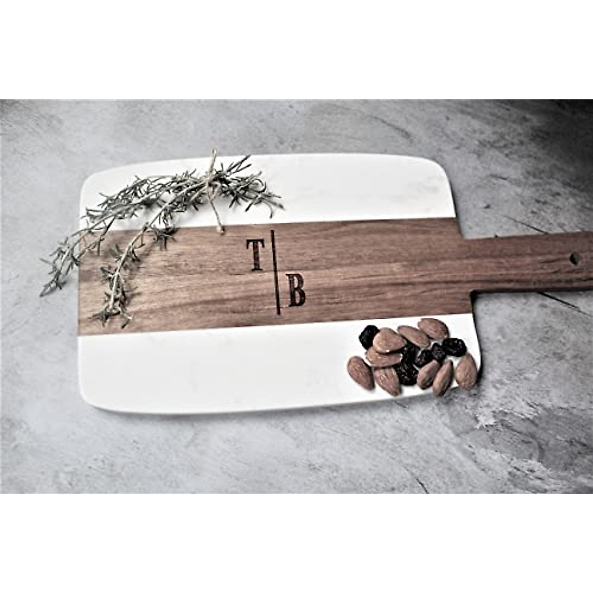Minimalist Personalized Marble and Wood Cutting Board Custom Cutting Board Charcuterie Board Christmas Anniversary Wedding Gift Bridal Shower Gift Engagement Gift Housewarming Gift