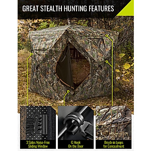 TIDEWE Hunting Blind See Through with Carrying Bag & Hunting Rangefinder with Rechargeable Battery 700Y